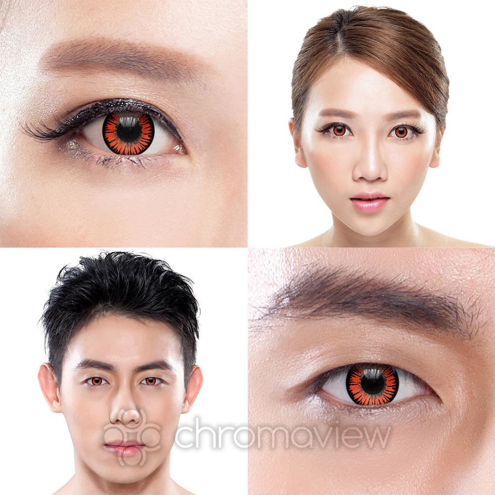 Twilight Star Orange Coloured Contact Lenses, Daily | Chromaview UK